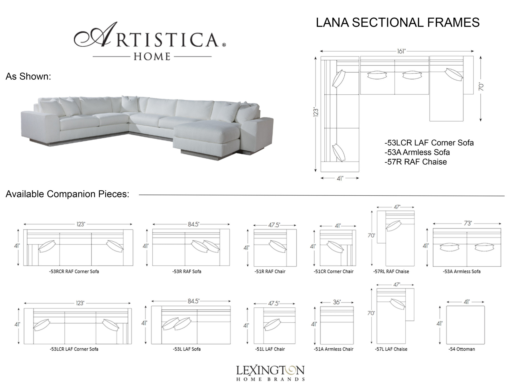 Lana Sectional | Lexington Home Brands