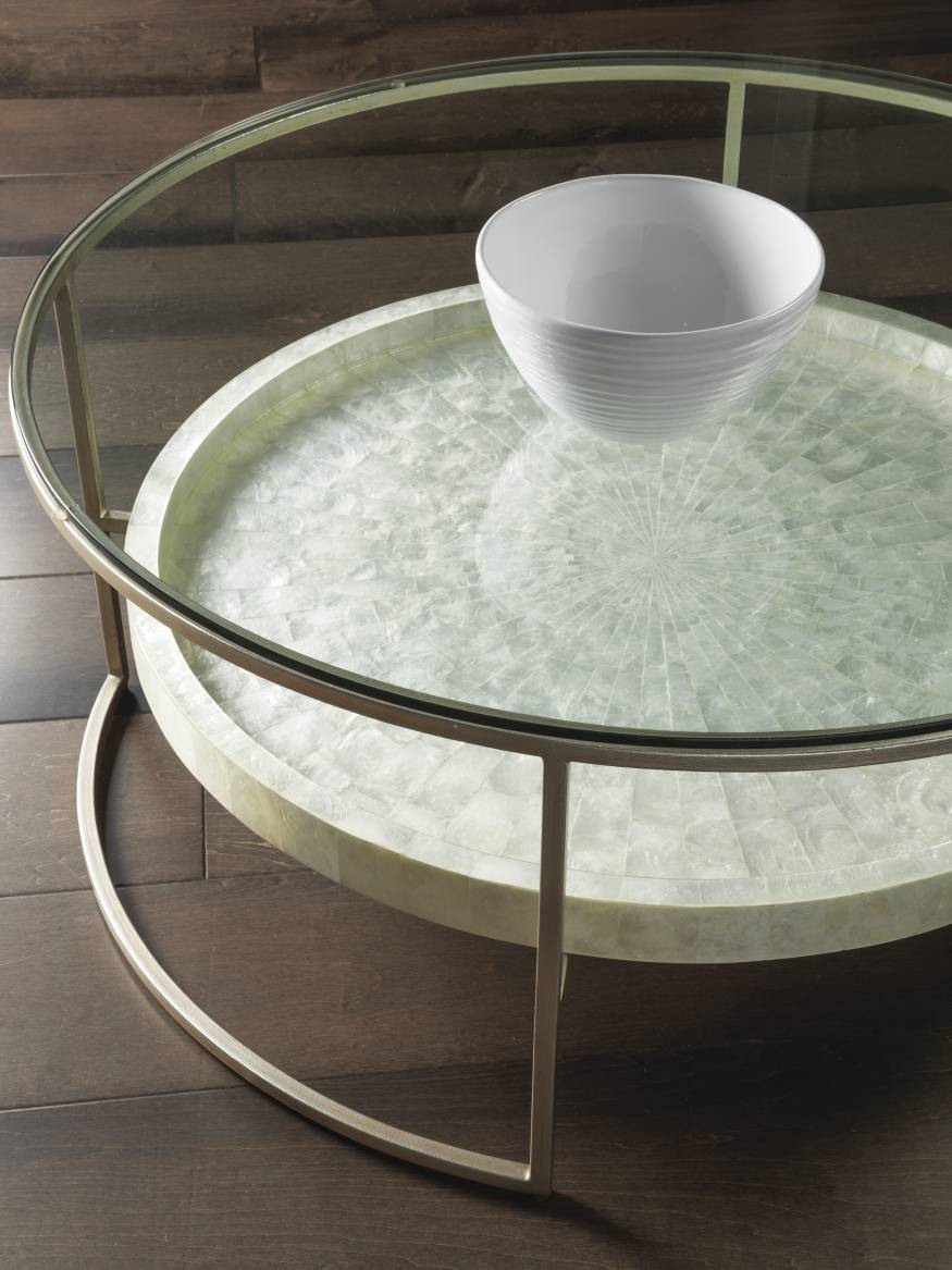 2156-943C | Cumulus Capiz Round Cocktail Table | Signature Designs|