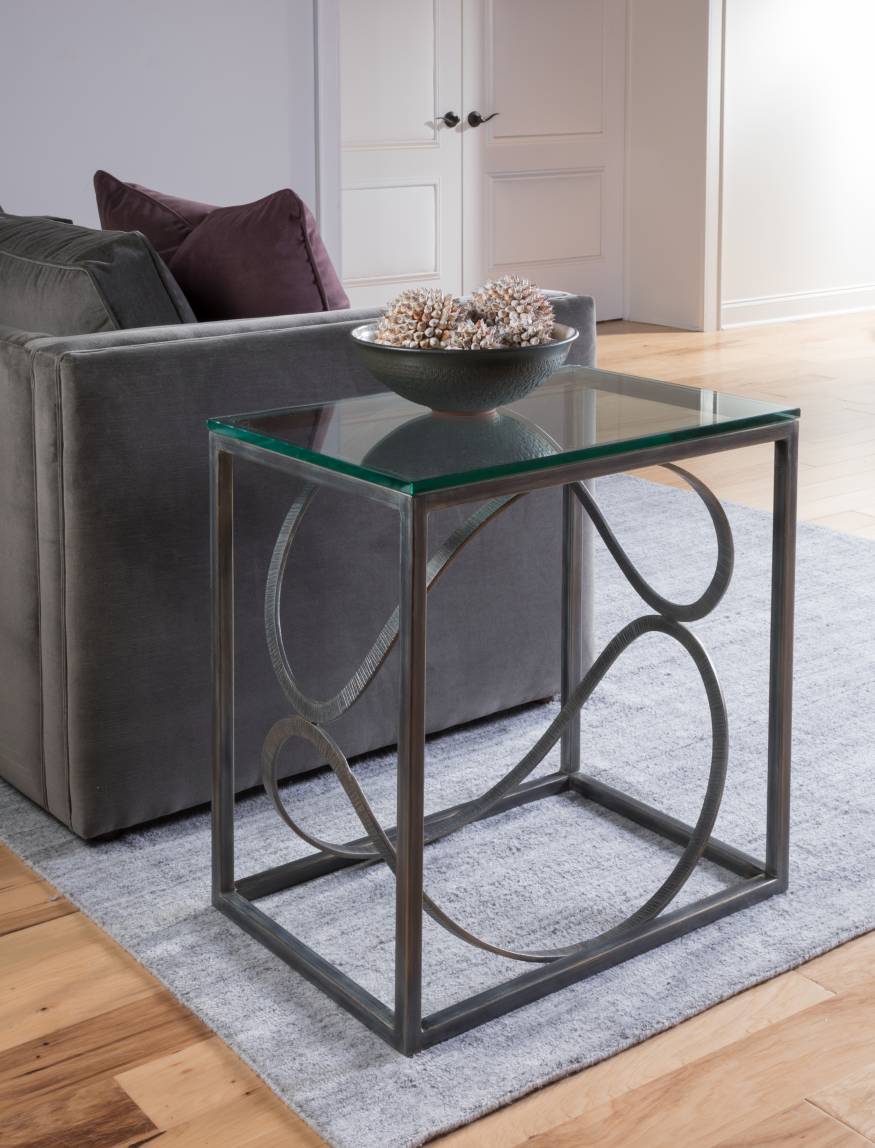 2234-955-46 | Ellipse Rectangular End Table | Metal Designs|