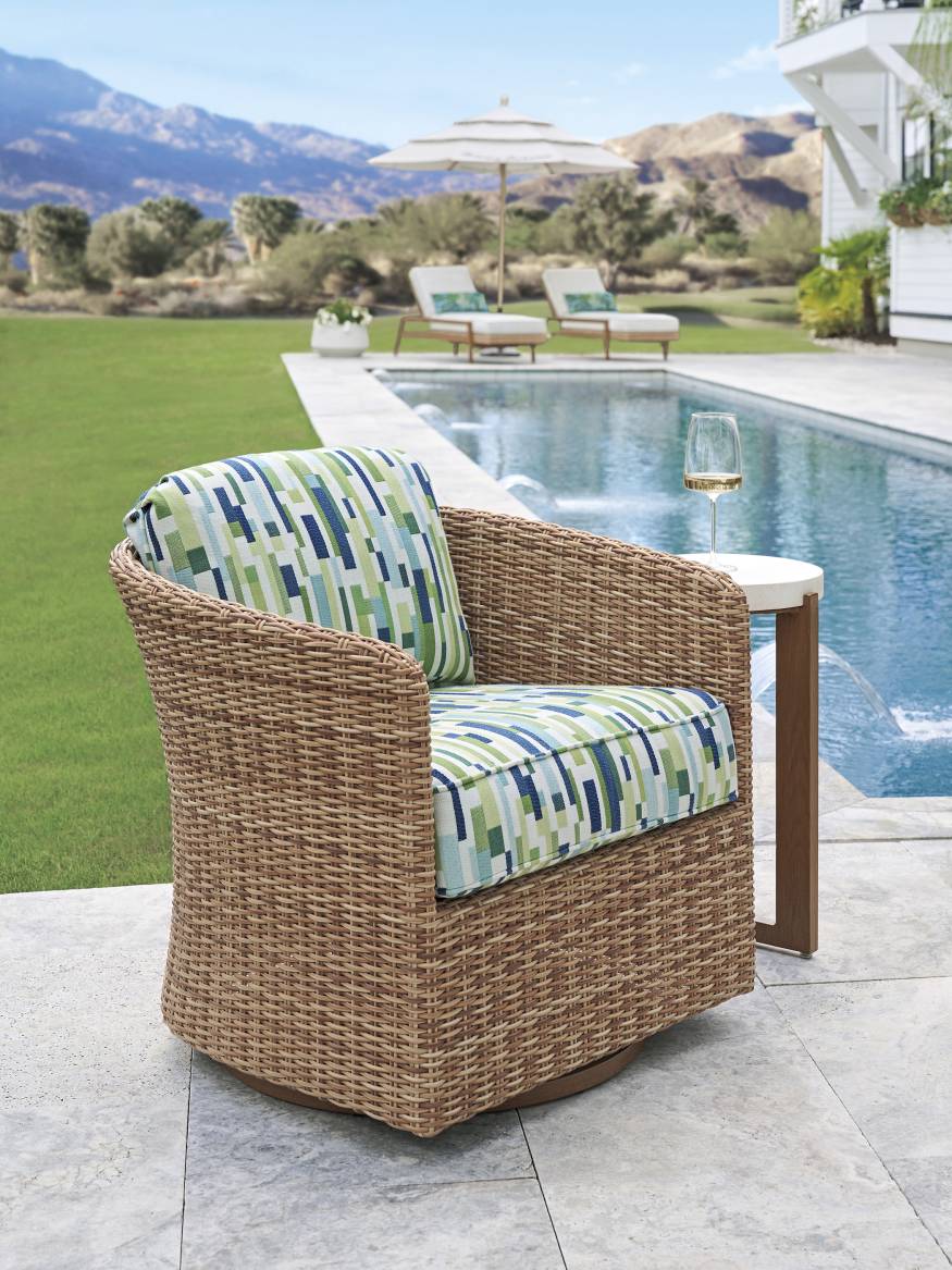 3340-09SW | Swivel Occassional Chair | Palm Desert Poolside|