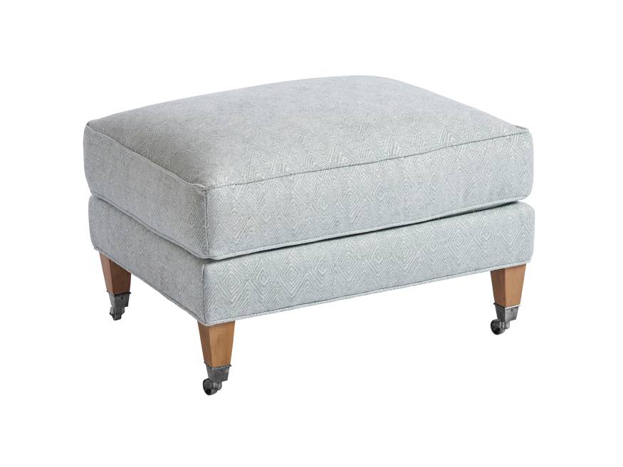 5110-44P | Sydney Ottoman With Pewter Casters | Barclay Butera