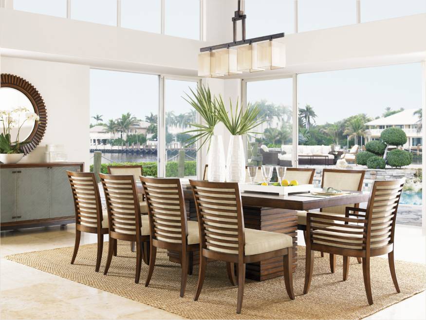 536-876C | Peninsula Dining Table | Ocean Club| Lexington Home Brands