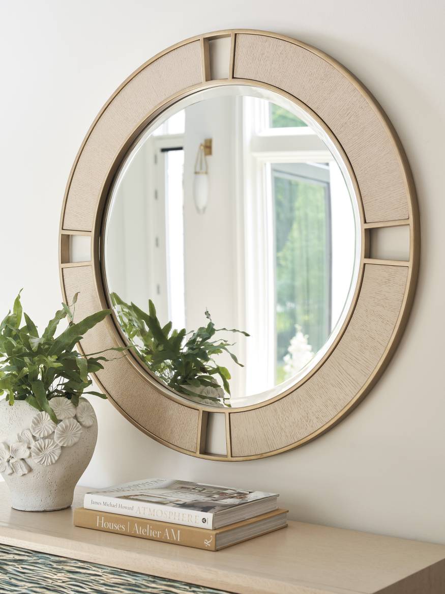 578-201 | Nina Round Mirror | Sunset Key| Lexington Home Brands