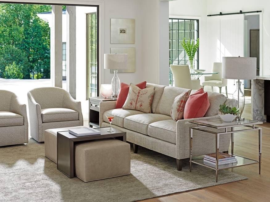 LL1264-25T | Savona Leather Cocktail Ottoman With Slide | Ariana|